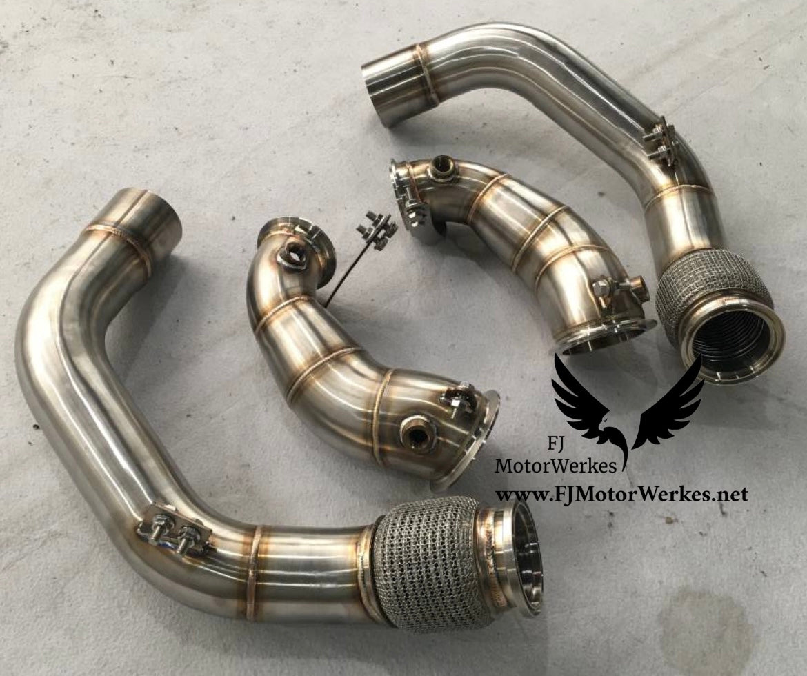 BMW M5 F90 M8 F91 F92 F93 DOWNPIPE DECAT STAINLESS STEEL PRIMARY & SEC ...