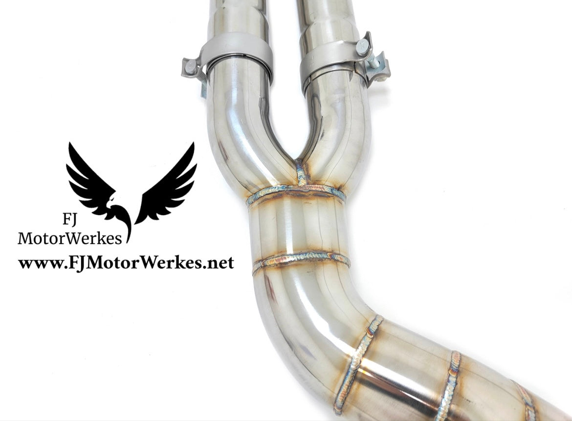BMW X3M X4M Comp Stainless Steel Single Mid Pipe exhaust F97 F98 High ...