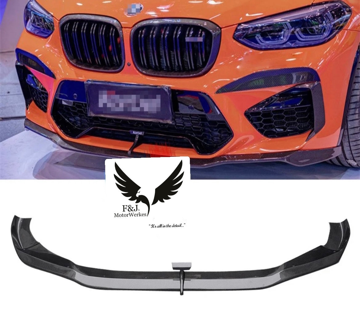Bmw X3M X4M Carbon fibre V3 Front splitter – FJ Motorwerkes