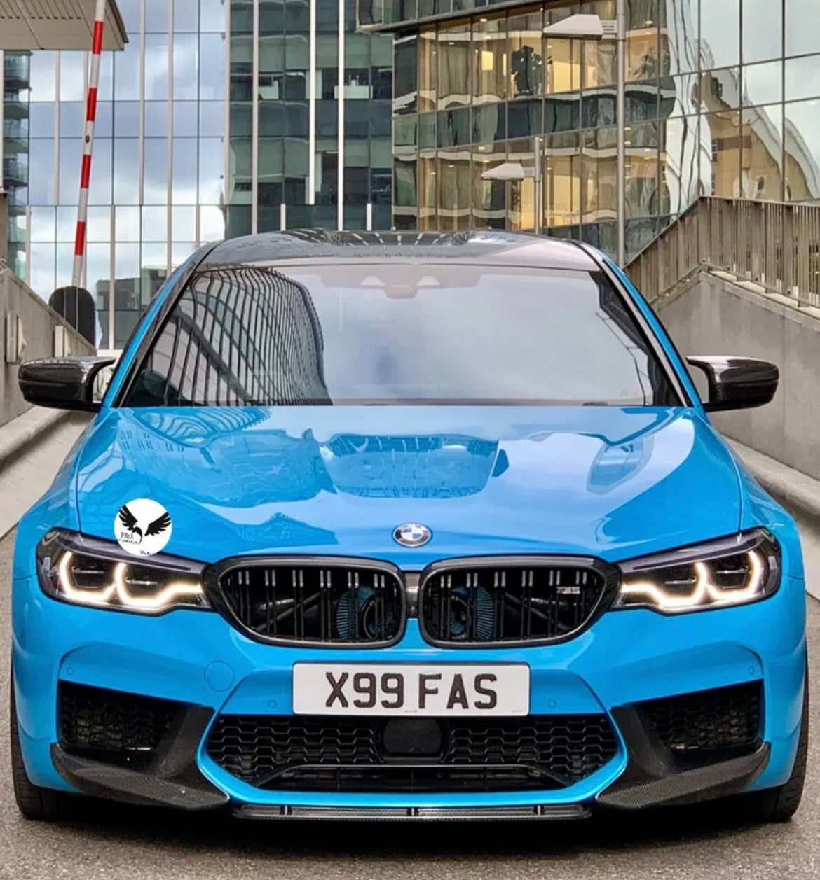 BMW M5 F90 REAL CARBON FIBRE GRILL With Emblem Kidney Grilles – FJ ...